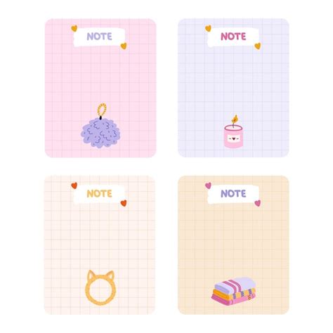 무료로 다운로드 가능한 예쁜메모 벡터 And 일러스트