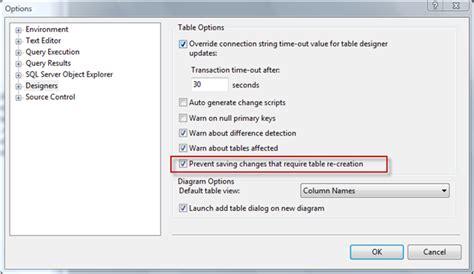 Sql Server 2008禁止修改表结构的解决办法 阿里云开发者社区