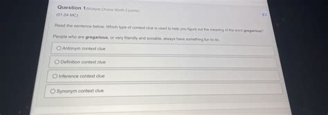 solved question 1 multiple choice worth 2 points 01 04 mc read the