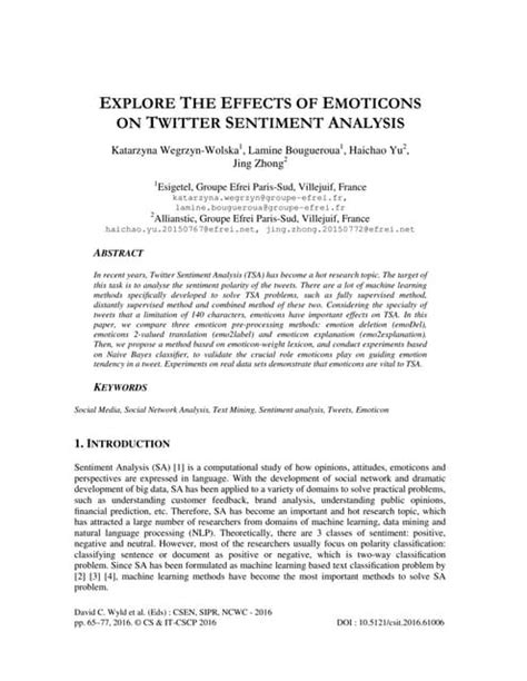 explore the effects of emoticons on twitter sentiment analysis pdf