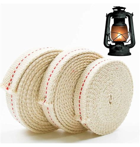 Jolbndcv 3롤 오일 램프 면 플랫 윅 또는 파라핀 및 등유 기반 랜턴용 100 13cm12인 티몬