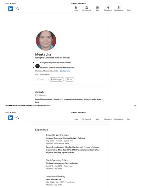 menka jha linkedin pdf initial public offering linked in