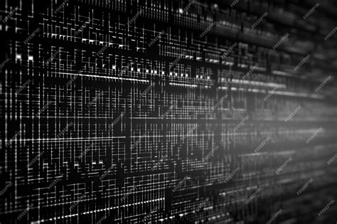 Premium Photo Minimalist Binary Code Matrix Lines