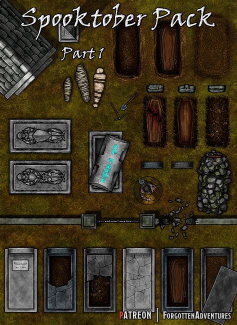 make your own graveyards asset pack cartographyassets