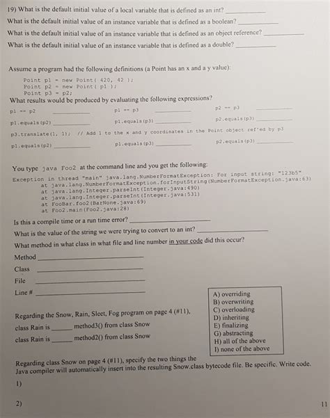 Solved 19 What Is The Default Initial Value Of A Local