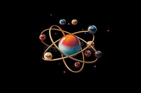 Atomic Nucleus Electrons Neutrons Protons Model Shows That An Atom Is
