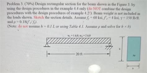 Solved Problem Design Rectangular Section For The Chegg