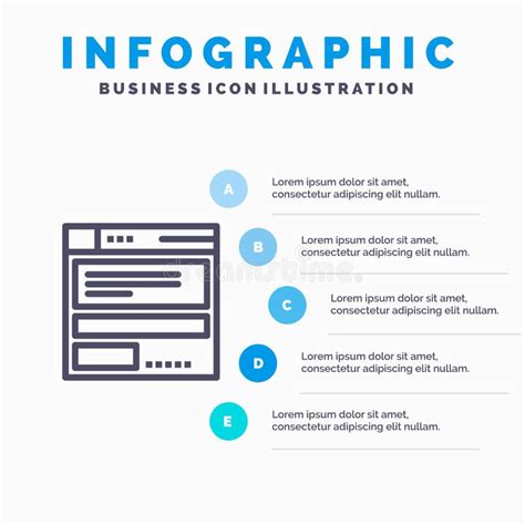 File Browser Computing Code Blue Infographics Template 5 Steps