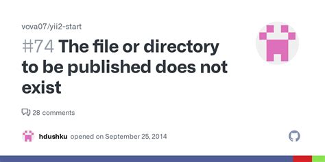 The File Or Directory To Be Published Does Not Exist · Issue 74