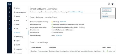 Cisco Cyber Vision Smart Licensing User Guide Release Online Licensing MSLA On Prem