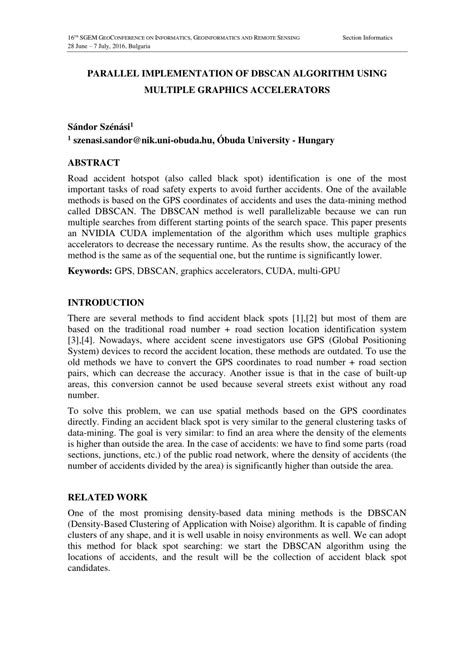 Pdf Parallel Implementation Of Dbscan Algorithm Using Multiple