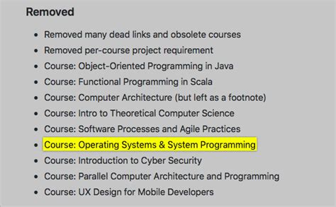 Why Was Cs 162 Operating Systems And Systems Programming Removed