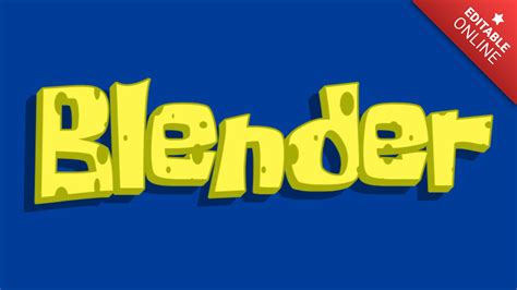 Blender Spongebob Logo Text Effect Generator