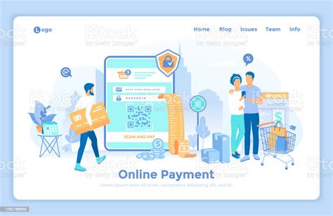 온라인 결제 송금 온라인 뱅킹 모바일 지갑 지불 역사 모바일 앱 남자는 신용 카드와 태블릿과 전화를 통해 지불합니다 사람 캐릭터로 장식 된 방문 웹 페이지 디자인 템플릿