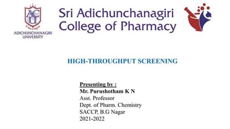 High Throughput Screening Ppt