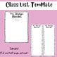 Class List Checklist Template EDITABLE By Ms Strong Teaches First