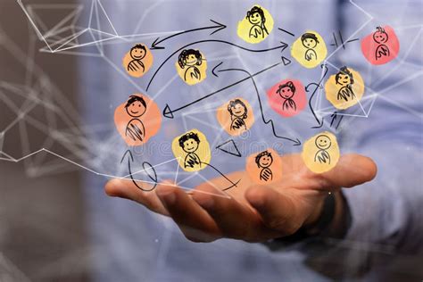 3d Rendering Of Digital Human Icons Digital Business Communication