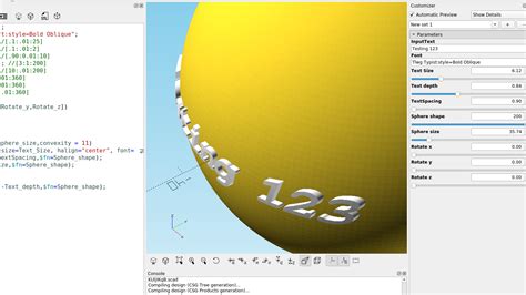 D Part Design With OpenScad Text On Difficult Objects