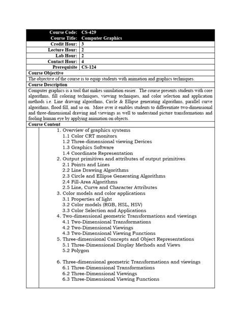 Computer Graphics Pdf 3 D Computer Graphics Computer Graphics