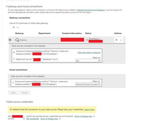 Communication Between PowerBI Service With Dremio Dremio