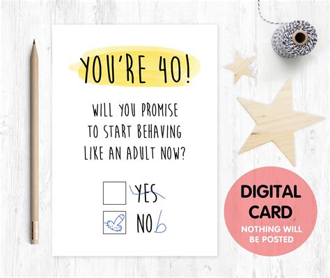 Printable 40th Birthday Card Printable Calendars At A Glance