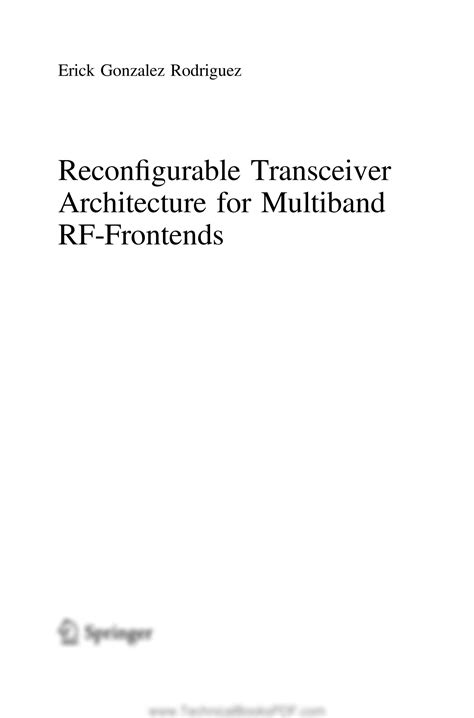 Solution Reconfigurable Transceiver Architecture For Multiband Rf