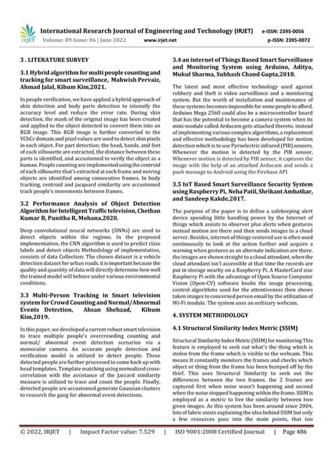 Smart Surveillance System Using Lbph Algorithm Pdf Cameras And Camcorders Consumer Electronics