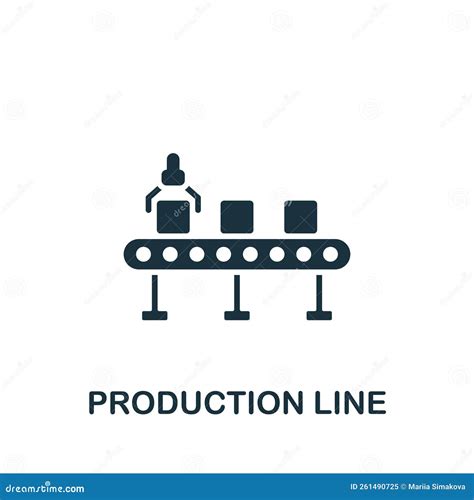 Production Line Icon Monochrome Simple Product Management Icon For