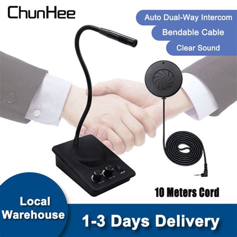 Ready Stock Chunhee 10Meters Longth Dual Way Window Intercom Speaker System Dual Way Anti