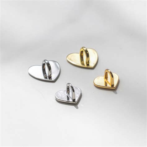 하트 핸드폰 키링고리 부착고리 고리판 4type 휴대폰 폰 스마트폰 스트랩 부착 키링 고리 판 재료 폰꾸 부자재