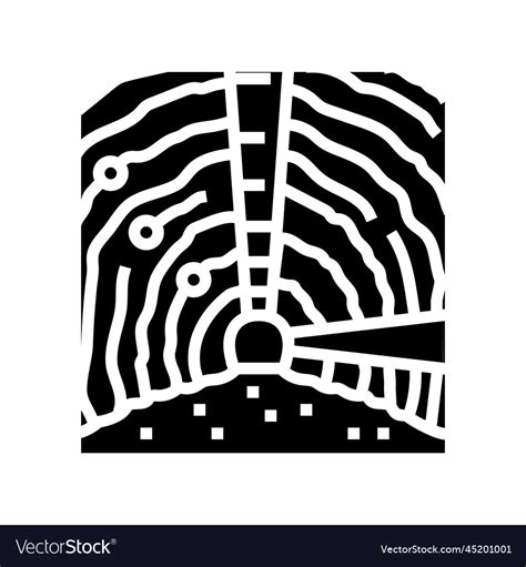Underground Mining Copper Production Glyph Icon Vector Image