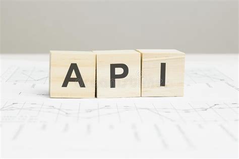 Api Wooden Blocks Word On Grey Background Api Application