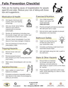 Fall Prevention Checklist Alex