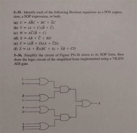 Solved 5 35 Identify Each Of The Following Boolean