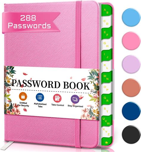 Password Books Small Password Keeper Book With Alphabetical Tabs Hardcover Password Notebook
