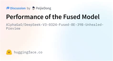 Alphagaodeepseek V3 0324 Fused 8e 39b Unhealed Preview · Performance Of The Fused Model