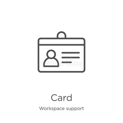 Card Icon Vector From Workspace Support Collection Thin Line Card