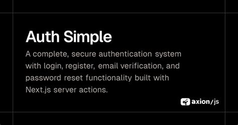 Auth Simple Axionjs
