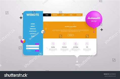 Colorful Abstract User Interface Vector Design Stock Vector Royalty Free 644709853 Shutterstock