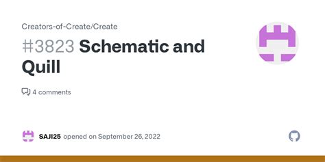 Schematic And Quill · Issue 3823 · Creators Of Createcreate · Github