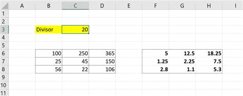 How To Divide A Range Of Cells By A Number In Excel Sheetaki