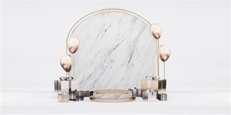 스탠드디스플레이 크리스마스와 새해 포디움 프리미엄 스튜디오 포디움 스테이지 제품 디스플레이 3d 일러스트레이션 0명에 대한 스톡