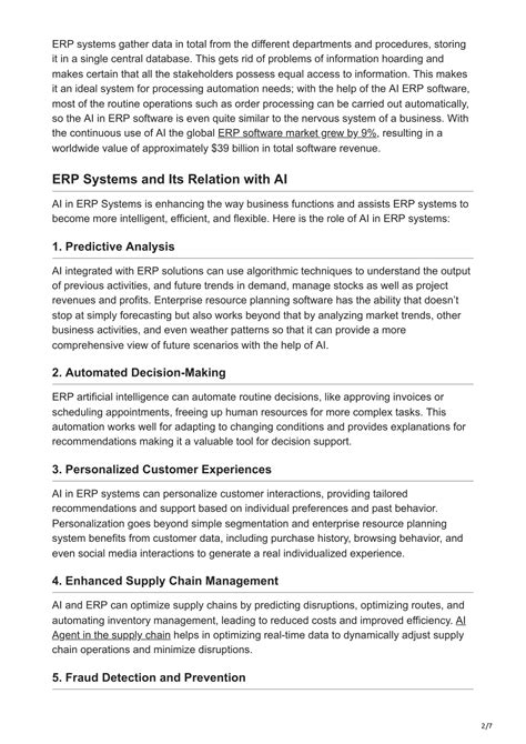 Ppt Ai In Erp Systems Revolutionizing Business Operations 1 Powerpoint Presentation Id