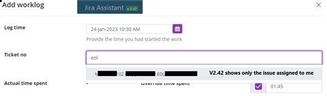 Add Worklog Shows Issues That Are Not Of Interest Jira Assistant