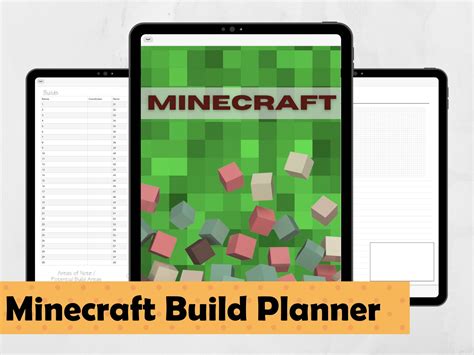 Minecraft Build Planner Digital Notebook Fully Hyperlinked Instant Download Etsy