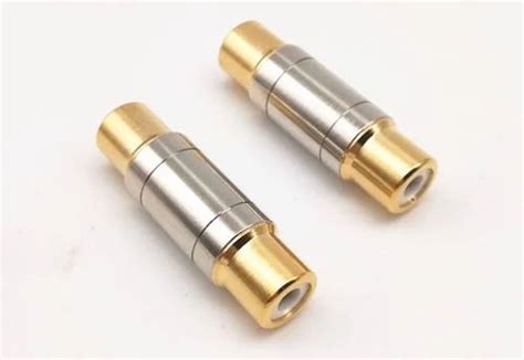 RCA Connectors RCA Female To Female Jack Socket Straight Adapter Gold Plated Speaker Cable