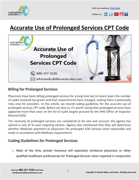 PPT Accurate Use Of Prolonged Services CPT Code PowerPoint Presentation ID