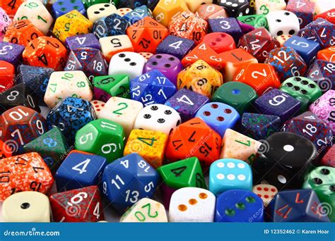 Assorted Colorful Dice Background Royalty Free Stock Image