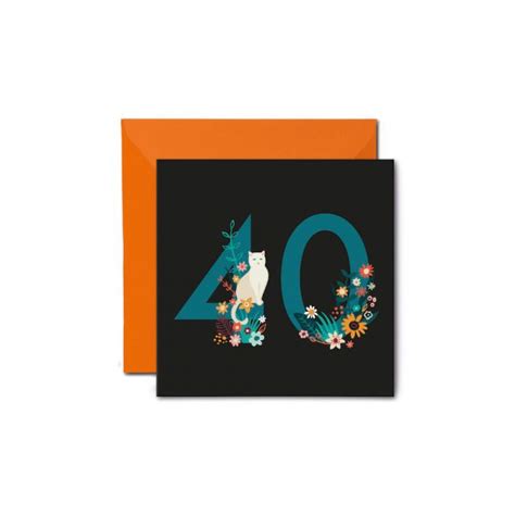 40th Birthday Card Middle Mouse Shop