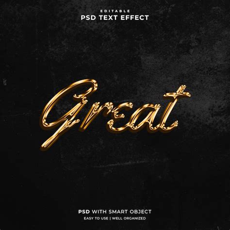 Premium Psd Gold Text Effect Shine Text Effect